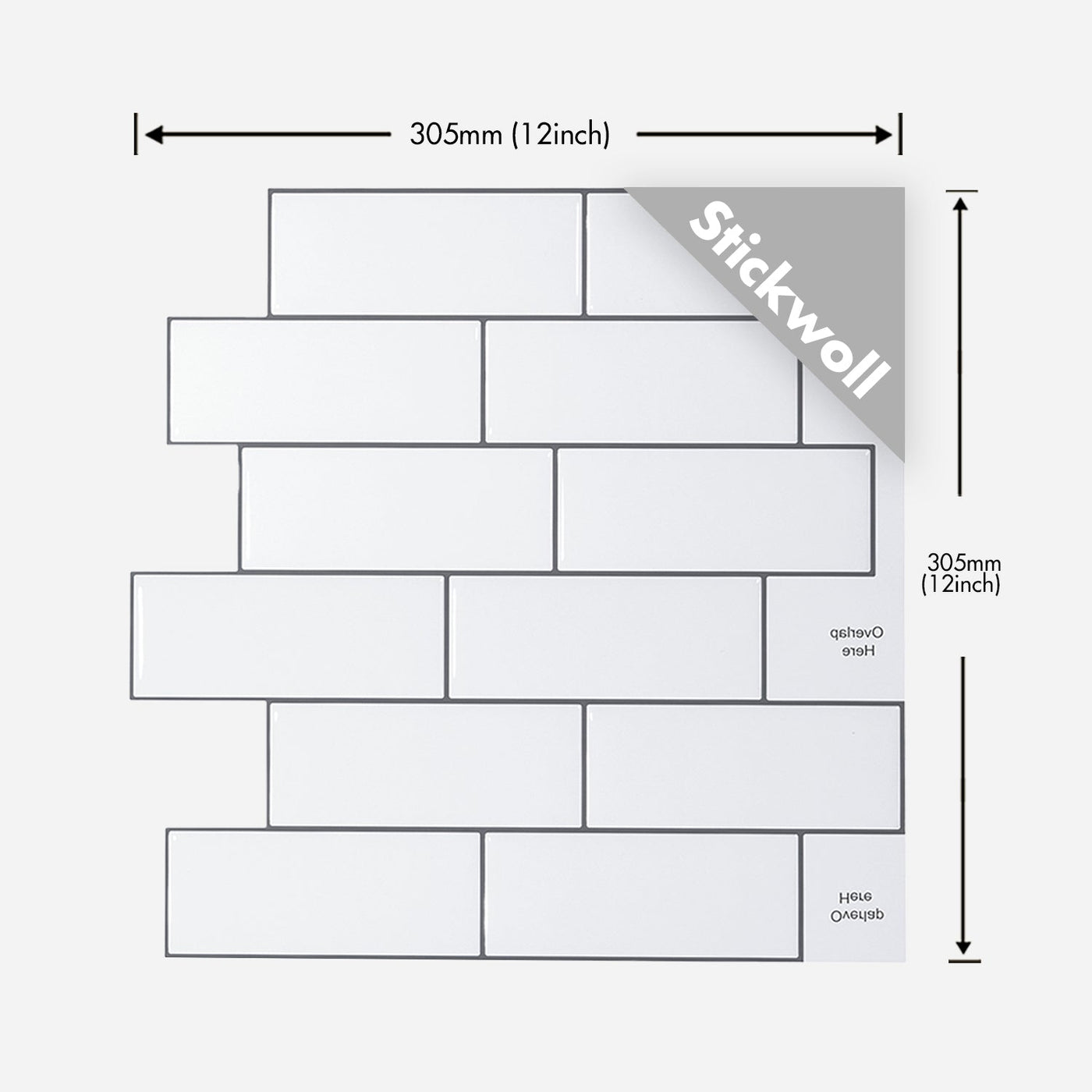 Dual Ceramics Renter-Friendly Peel&Stick Tiles for Kitchen Backsplash