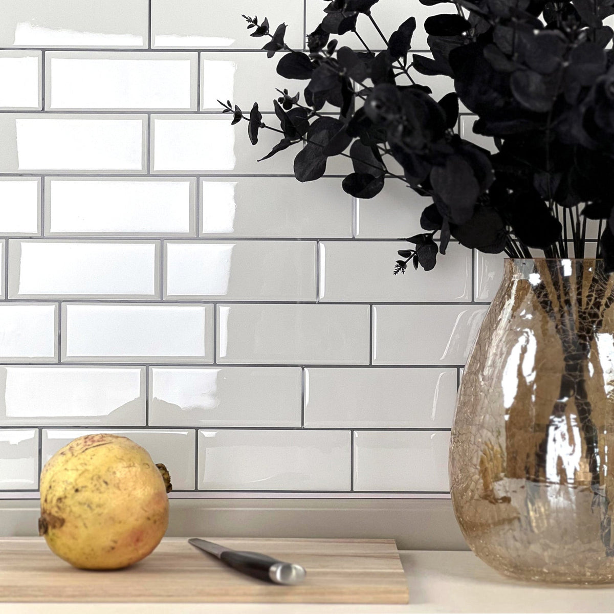 Dual Ceramics Renter-Friendly Peel&Stick Tiles for Kitchen Backsplash