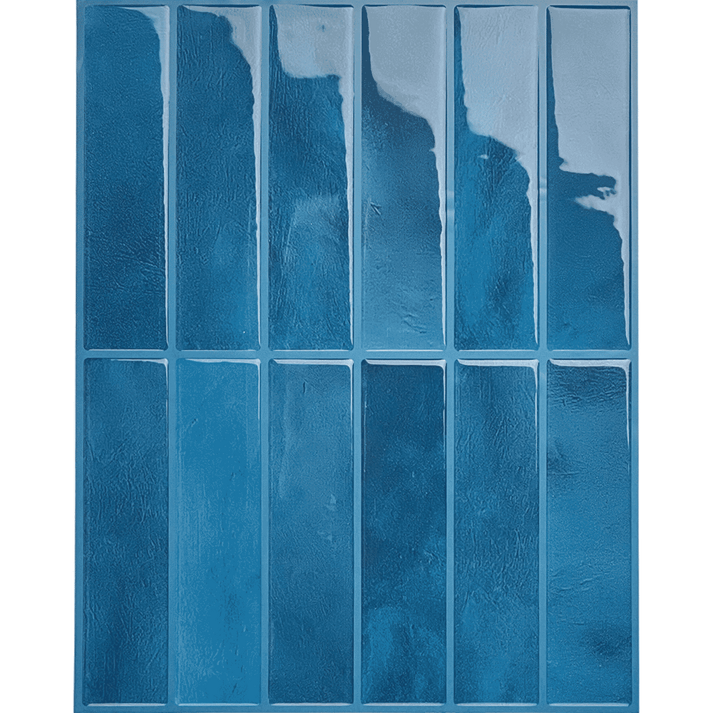 Classic Indigo Peel and Stick Tile Bathroom for Easy Home Makeover