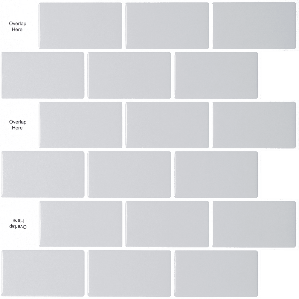 Misty Subway Renter-Friendly Peel & Stick Tiles for Kitchen Backsplash