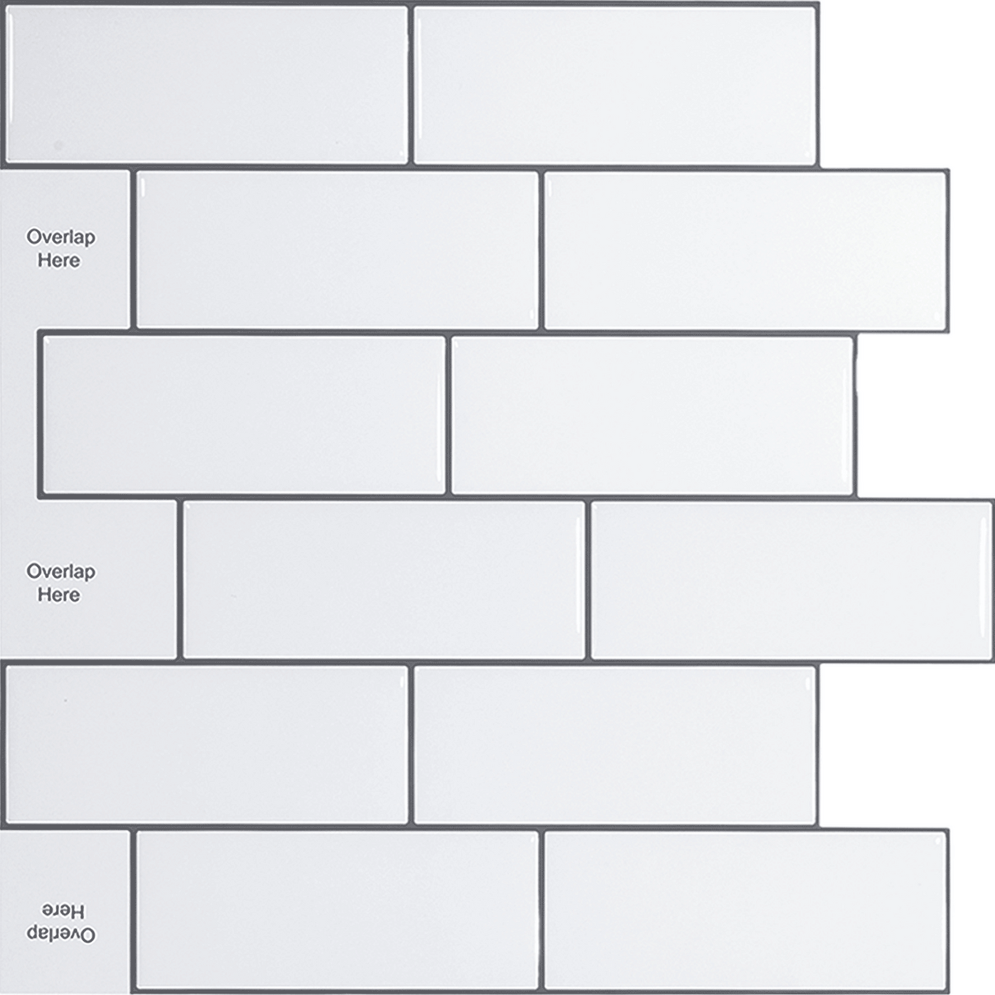 Dual Ceramics Renter-Friendly Peel&Stick Tiles for Kitchen Backsplash