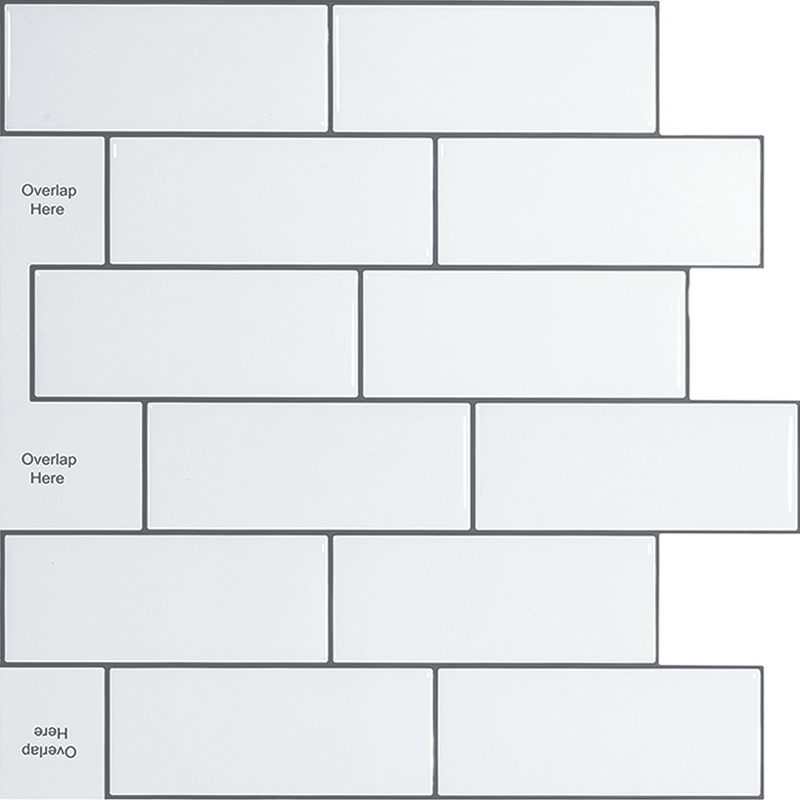 Dual Ceramics Renter-Friendly Peel&Stick Tiles for Kitchen Backsplash