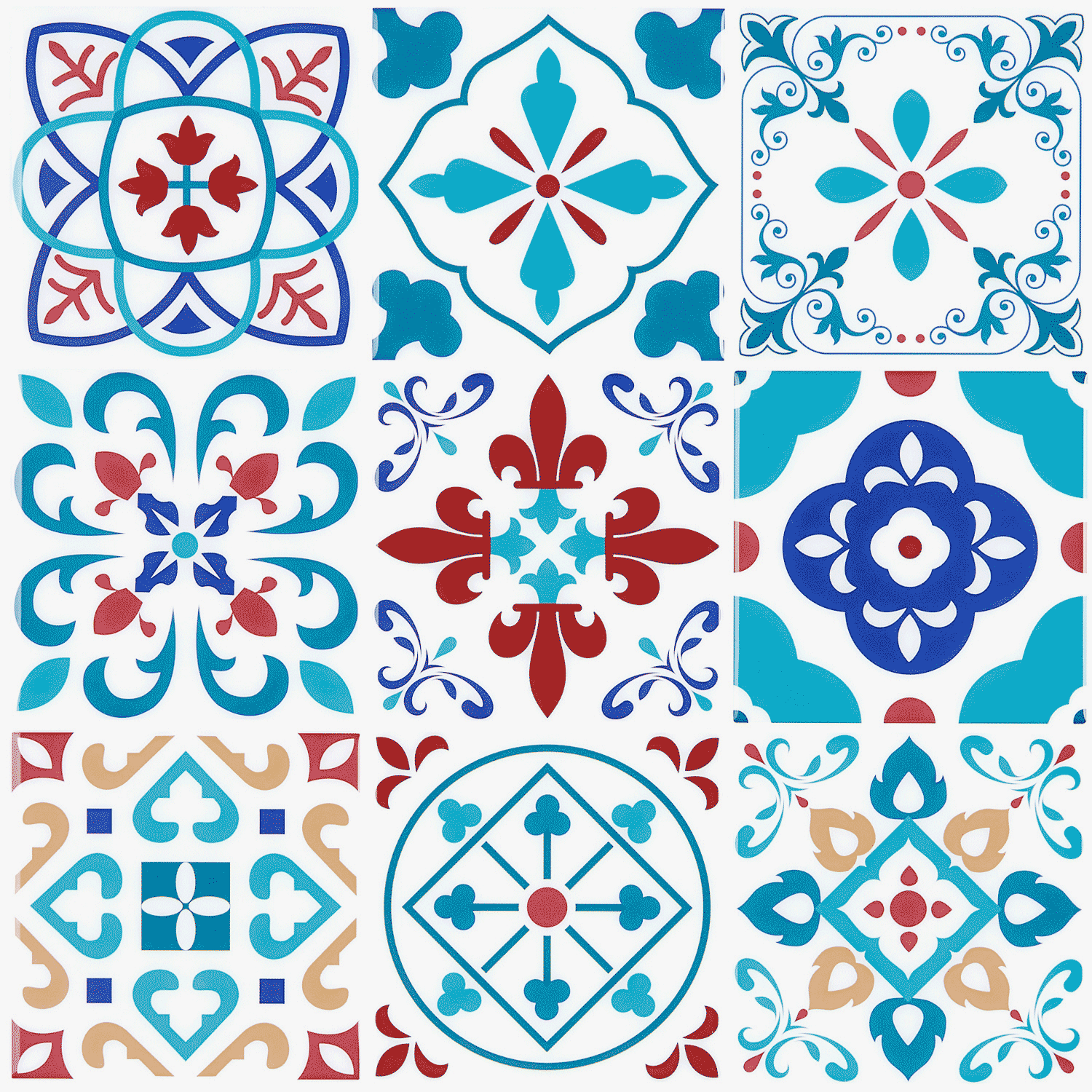 Indigo Nomad Peel&Stick Tiles – Stickwoll DIY Wall Backsplash